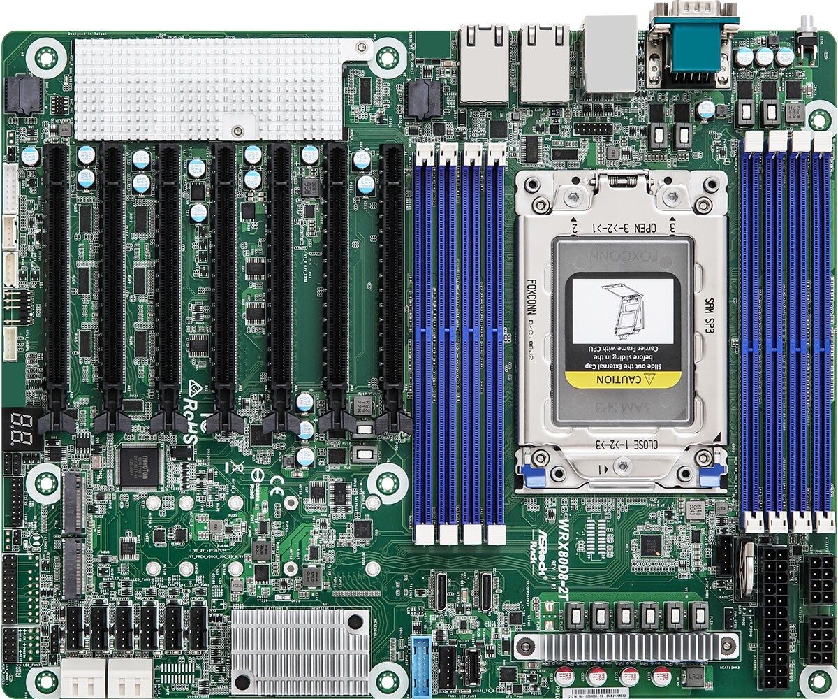 ASRock WRX80D8-2T ATX Mainboard mit Sockel WRX8 ++ Cyberport